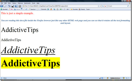 Open Docx File In Firefox Using OpenXML Add On