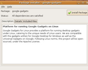 Install And Use Google Gadgets In Ubuntu Linux