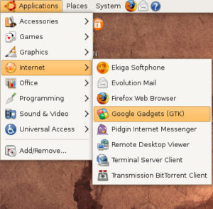 Install And Use Google Gadgets In Ubuntu Linux