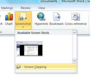 Screen Clipping - Capture Screenshot Using Microsoft Office 2010