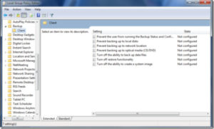 How To Disable Backup Data Files In Windows 7