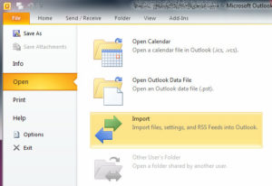 Office Outlook 2010 Import And Export