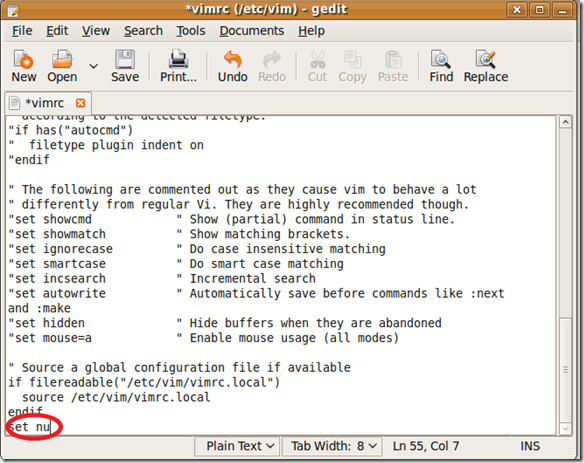 How To Get Line Number Count In Vim Editor