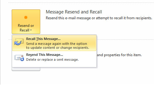 How to recall a message in outlook 2010 - boatkasap