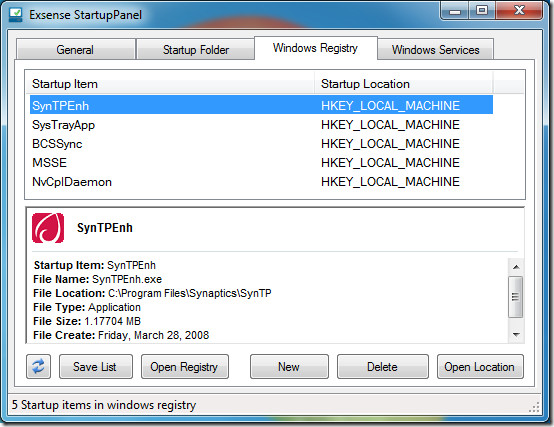 Manage Windows Startup Folder Registry Services