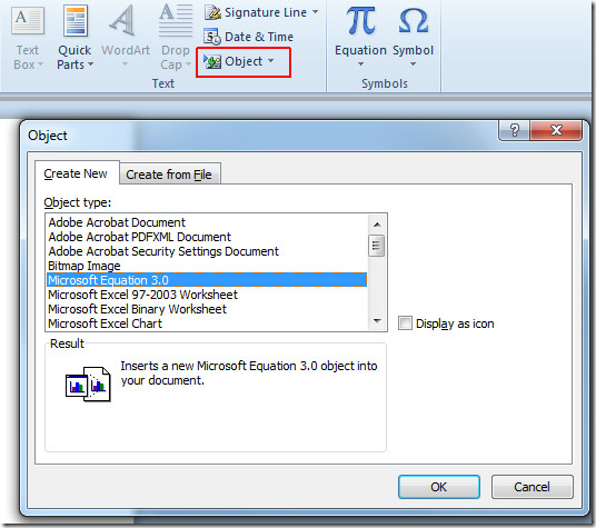 Add Math Equations With Word 2010 Equation Editor