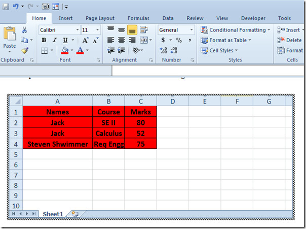 Add & Embed Excel Spreadsheet In Word 2010 Document Add & Embed Excel Spreadsheet In Word 2010 Document