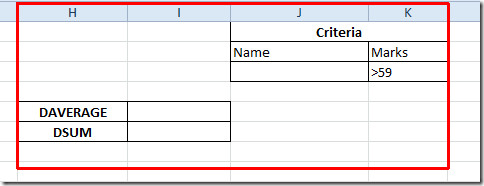 Excel Database Functions: DAVERAGE and DSUM