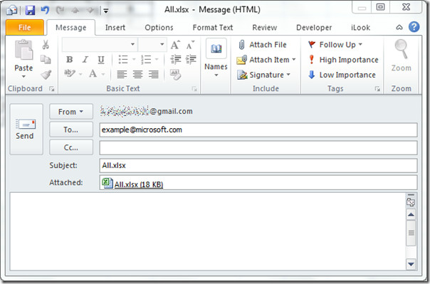 Adding Outlook Email Tool In Excel 2010