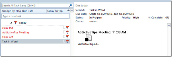 Add & Create Outlook 2010 Tasks From Word 2010 Add & Create Outlook 2010 Tasks From Word 2010