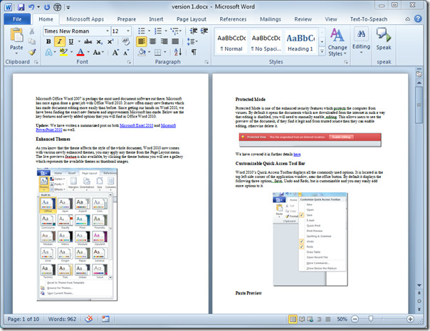 Insert Page Numbers In Word 2010 Document