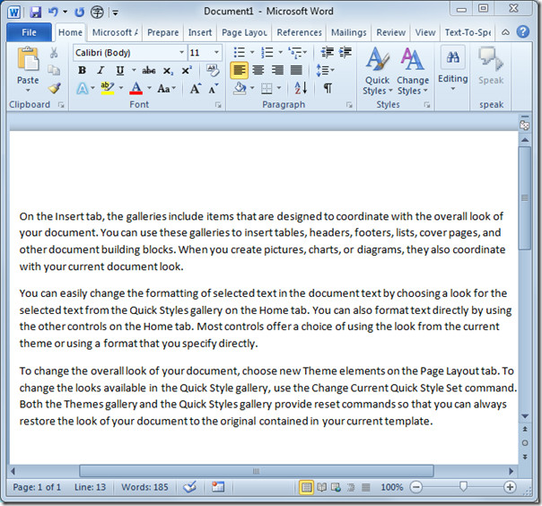 Auto Fill In Excel 2010 And Word 2010 RAND Function 