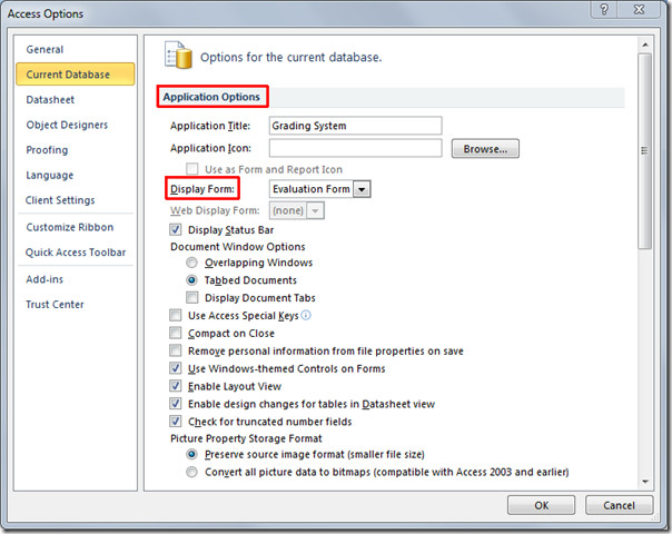 Make Database Application Form In Access 2010