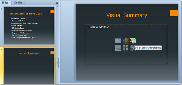 Create Visual Summary Slide In PowerPoint 2010