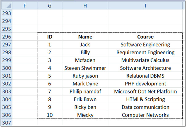Manually Set Print Area In Excel 2010
