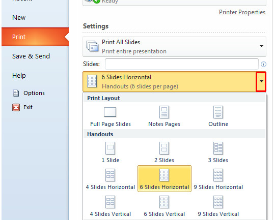 How To Print Handouts In PowerPoint 2010