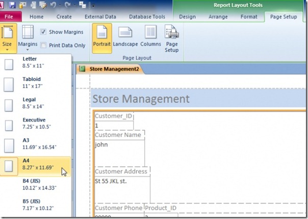 Set Paper Size Of Access 2010 Report Before Printing Set Paper Size Of Access 2010 Report Before Printing