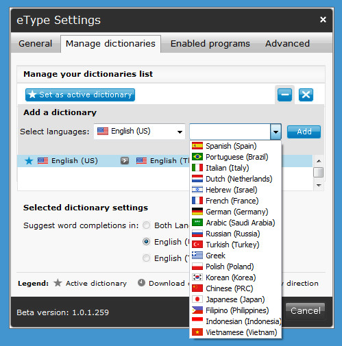 eType - Auto Complete Text And Translate Words Anywhere eType - Auto Complete Text And Translate Words Anywhere
