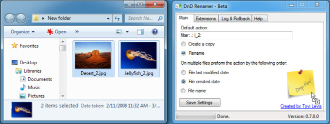 Renames Files Using Any Pattern With Drag Drop Renamer