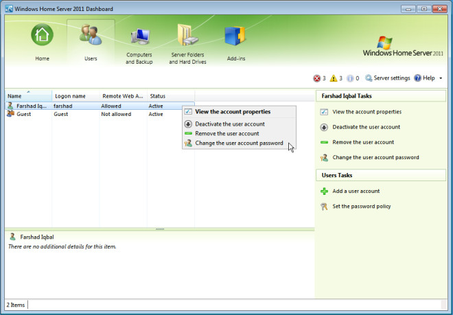 Change windows 2011 server user login credentials - lasopacal
