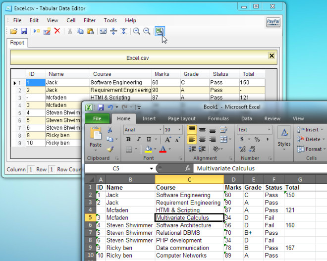 Open Edit Modify And Export Csv To Excel With Tabular Data Editor