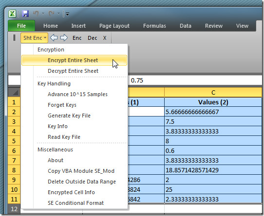 Encrypt Excel Spreadsheet Selected Data Range With Sheet Encryptor