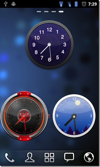 GO Launcher EX Gets Skinnable Analog Flip Clock Widget Android 
