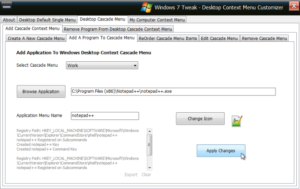 Create Cascade Menus And Add Apps To Desktop & Windows Context Menu