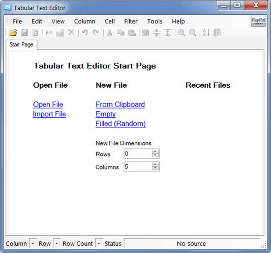 Tabular Text Editor Is A Free CSV File Editor With Template Support