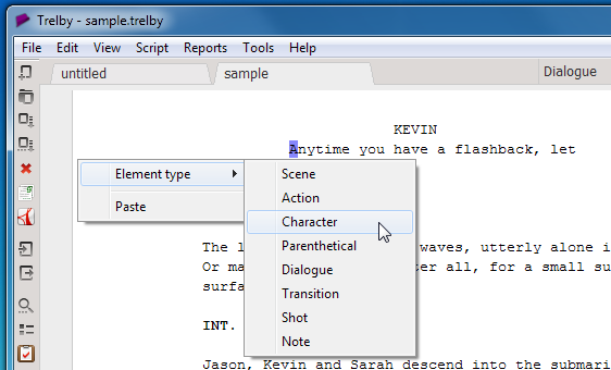 Professionally Create & Edit Screenplays Using Trebly