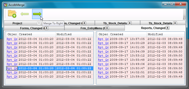 Compare MS Access Databases, Find Differences & Merge Objects - AccdbMerge