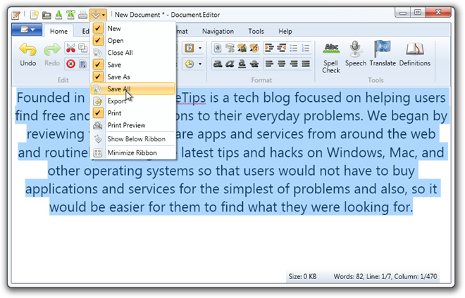 Document Editor Feature Rich Eye Candy Word Processor For Windows