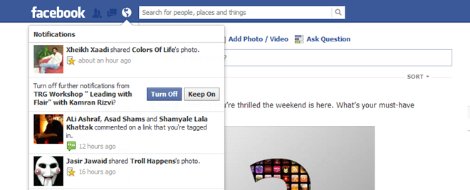 Remove Or Turn Off Facebook Notifications Directly From Drop Down