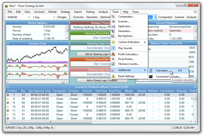 Forex Strategy Builder: Create, Manage & Back-Test Trading Algorithms Forex Strategy Builder: Create, Manage & Back-Test Trading Algorithms
