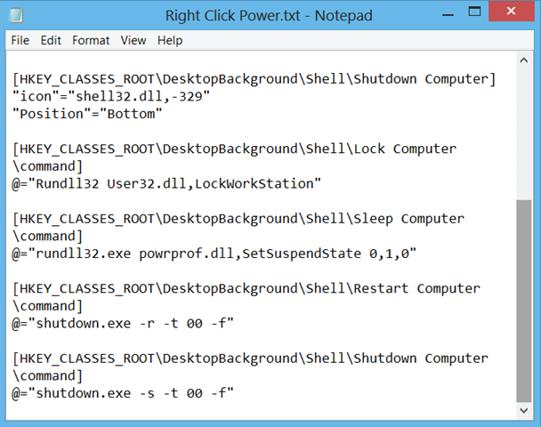 How To Sleep, Restart, Shutdown Windows 8 via Right Click Context Menu How To Sleep, Restart, Shutdown Windows 8 via Right Click Context Menu