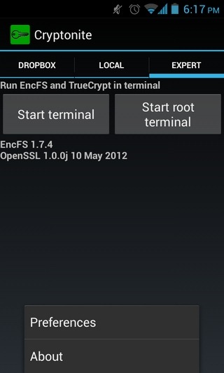 Cryptonite: EncFS & TrueCrypt Local, Cloud Data Encryption On Android