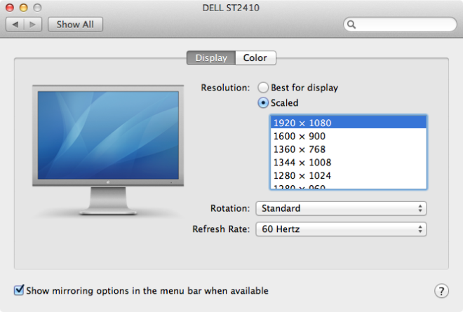 Change Mac Screen Resolution Display