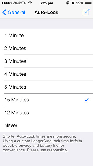 How To Set Custom Auto Lock And Require Passcode Time In Ios