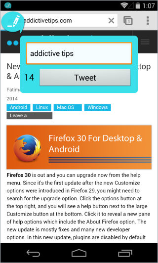 Floata Add A Floating Button To Your Screen To Tweet From Any App