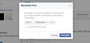 Backdate Posts As Far Back As 1970 On Your Facebook Page