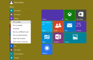 Open The Run Command Box From The Start Menu In Windows 10