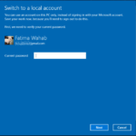 Switch From A Microsoft Account To A Local Account In Windows 10