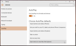 Set AutoPlay Actions for Drives, SD Cards, & iPhone on Windows 10