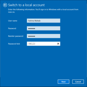 Switch From A Microsoft Account To A Local Account In Windows 10