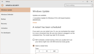 How To Schedule When Windows 10 Restarts To Install Updates