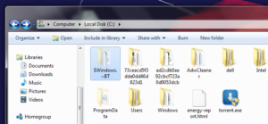 What Is The $WINDOWS.~BT Folder On My Hard Drive?