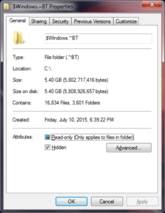 What Is The $WINDOWS.~BT Folder On My Hard Drive?