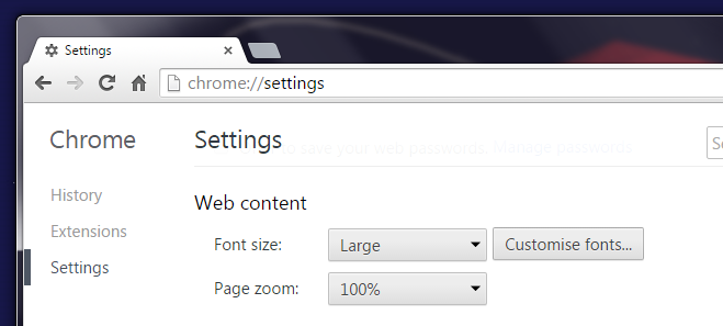 Get Larger Or Smaller Text In Chrome Without Zooming In Or Out