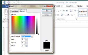 Use RGB Values To Set A Custom Color For Text In MS Office