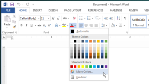 Use RGB Values To Set A Custom Color For Text In MS Office